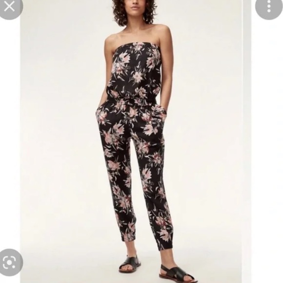 Aritzia | Pants & Jumpsuits | Aritzia Azure Skies Strapless Jumpsuit | Poshmark